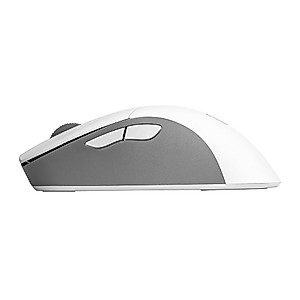 Cooler Master MM731 Wireless Gaming Mouse White, Adjustable 19,000 DPI, Palm|Claw Grip, 2.4GHz|Bluetooth, PixArt Optical Sensor, Ultraweave Cable, PTFE Feet, RGB Lighting (MM-731-WWOH1)