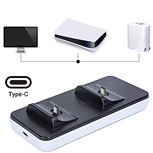 PS5 Controller Charger Charging Station for DualSense Controller PS5 Remote Charger PS5 Dualsense Charging Station 600mA Fast Charge Dock