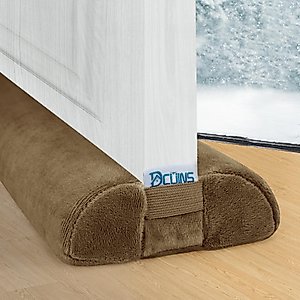 DCUINS Door Draft Stopper, 36 Inch Under Draft Guard Noise Blocker, Seal Bottom of Doors 30'' to 36'' Gap Filler up to 1.7'' Front Door Sweep, Machine Washable, Brown