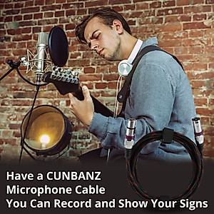 CUNBANZ XLR Cable,10ft 2 Pack Microphone Cable,XLR Male to Female Balanced Microphone Cord 3 pin,10 Foot mic Cord,Black & Green 2 Pack Design (Black and Green)