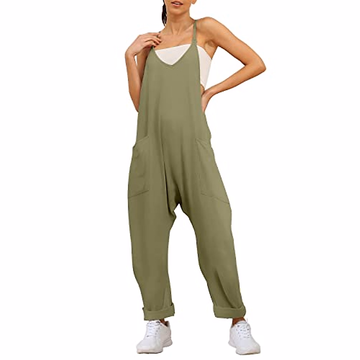 AUTOMET Beach Vacation Fashion Outfits 2023 Casual Jumpsuits for Women Trendy Spring Summer Clothes Rompers Loose Overalls Jumpers