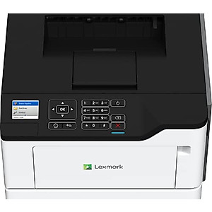 Lexmark MS521dn Monochrome Laser Printer for Office, Two-Sided Duplex Printing, Print Speed 46 ppm, 2.4 inch LCD Display, 1200 DPI, Black/Grey (36S0300)