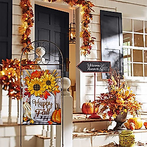 hogardeck Garden Flag Holder Stand - Premium Weather-Proof Garden Flag Arbor Metal Powder-Coated Yard Flag Pole Outdoor Decor Garden Flags Flagpole Stakes