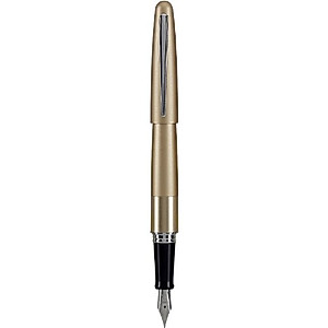 Pilot Metropolitan Collection Fountain Pen, Gold Barrel, Classic Design, Medium Nib, Medium Nib, Black Ink (91119)