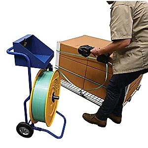 Vestil STRAP-PS-HD Steel Strapping Cart with Powder Coat Finish, 24-7/8" Width, 43" Height, 20-1/2" Depth