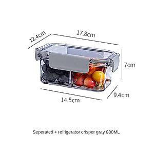 NA Crisper Set Refrigerator Special Food Frozen Sealed Storage Box Plastic Stackable bento Box Lunch Box with lid Suitable for Barbecue Outdoor Food Carrying