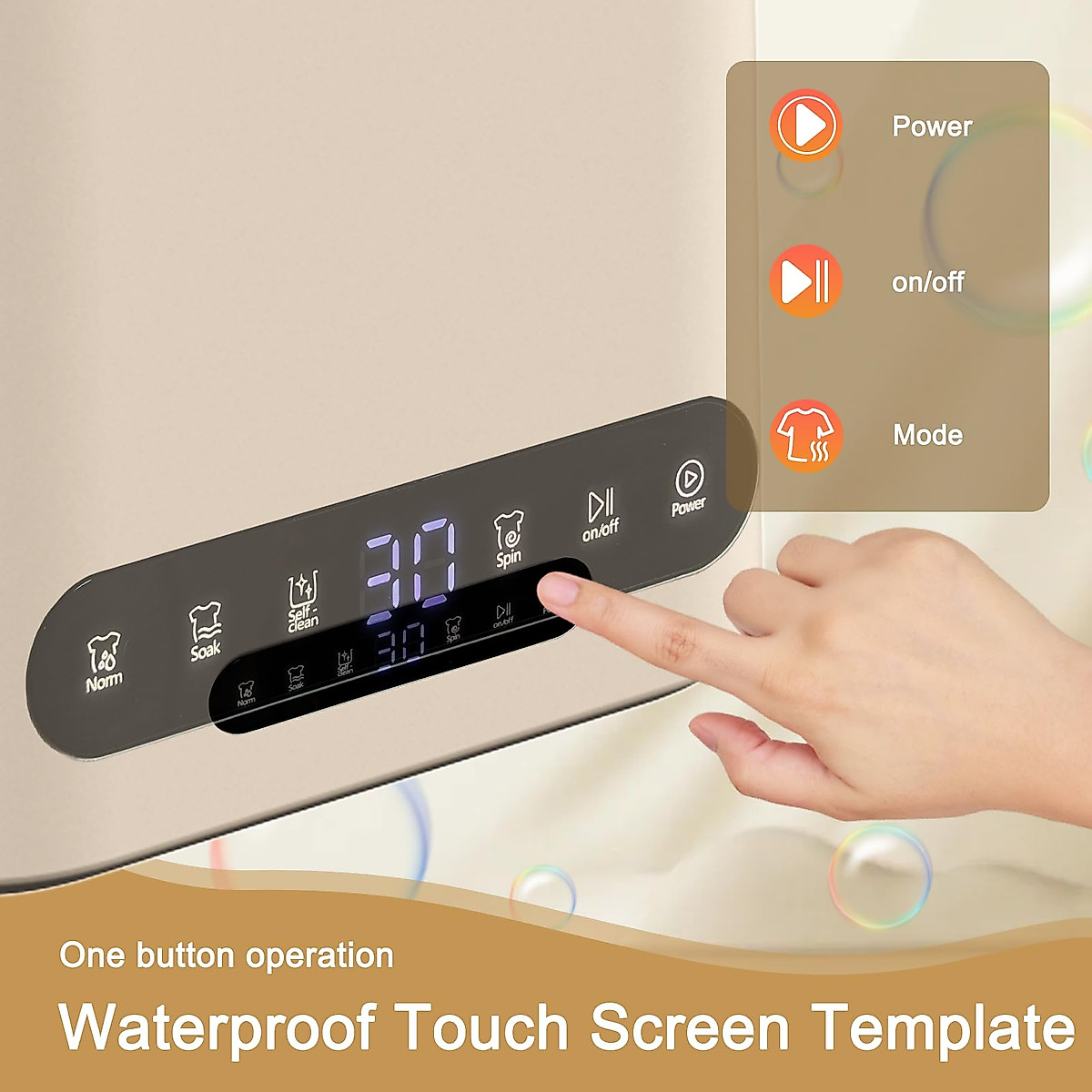 Ponzyeet automatic underwear washing machine,8Lmini washing machine, stainless steel bucket, socks, bra, underwear independent deep cleaning.