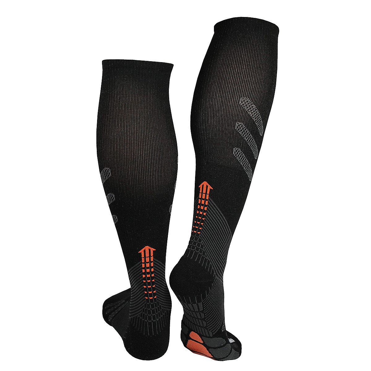 Vitalsox Sports Outdoor Compression Pair Equilibrium Socks, Black, Large US
