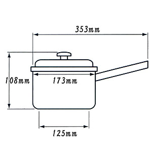 Nagao TOWA Yukihira Pot, 7.1 inches (18 cm), Aluminum Clad Triple Layer Steel, Induction Compatible, Made in Japan