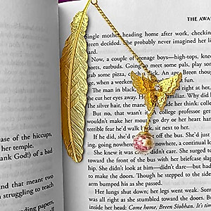 Metal Feather Butterfly Bookmarks Gifts for Reading Book Lovers Women Girls Teacher Appreciation Birthday Gifts Cool Stuff Cute Things Book Marks Markers Accessories