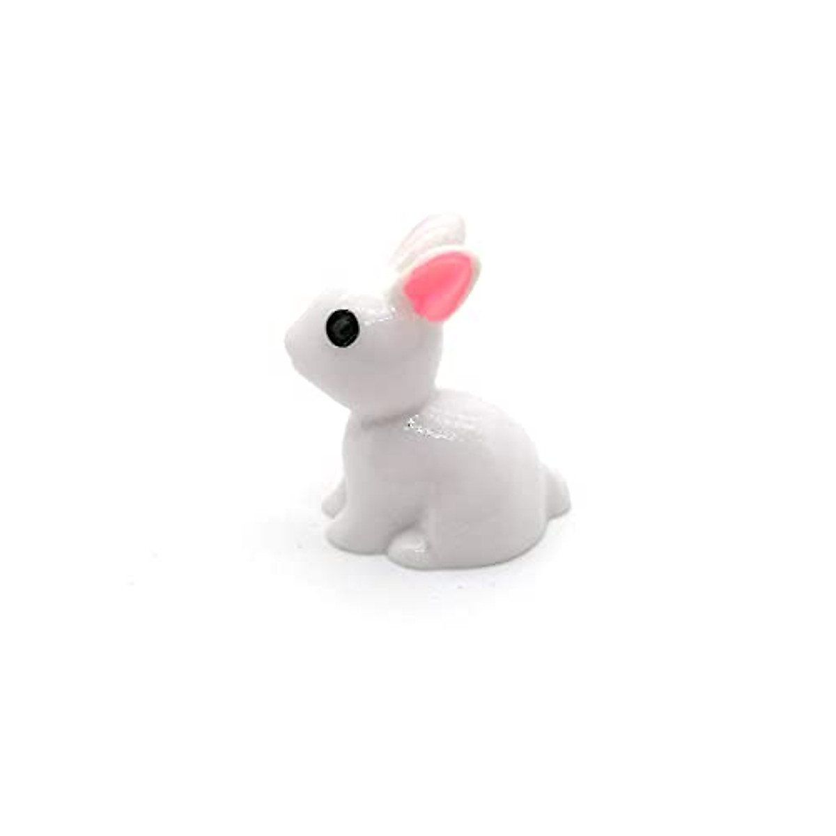 100Pcs Rabbit Miniature Figurines Mini Rabbits Fairy Garden Miniature Moss Landscape DIY Terrarium Crafts Ornament Accessories for Home Décor