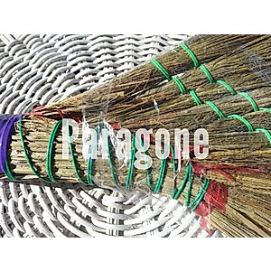 All Natural Vietnamese Straw Brooms (37 Inch) - 3 Brooms