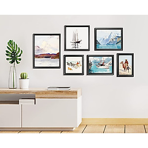 LaVie Home 4x6 Picture Frames (6 Pack, Black) Simple Designed Photo Frame with High Definition Glass for Wall Mount & Table Top Display, Set of 6 Classic Collection