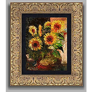 SOLD Let the Sun Shine, Sunflowers By Internationally Renown Painter Andre Dluhos