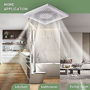 Hehou Bathroom Exhaust Fan 5.9 inch 188 CFM Spuer Quiet White Extractor Fan,Powerful Ceiling or Wall-Mount Ventilation Fan for Bathroom Bedroom Garage Office