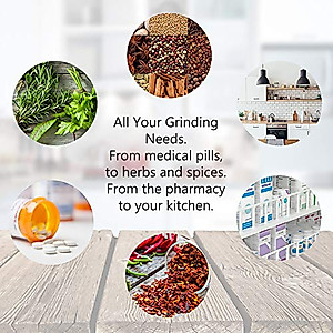 Tera 18/8 Stainless Steel Mortar and Pestle with Brush,Pill Crusher,Spice Grinder,Herb Bowl,Pesto Powder