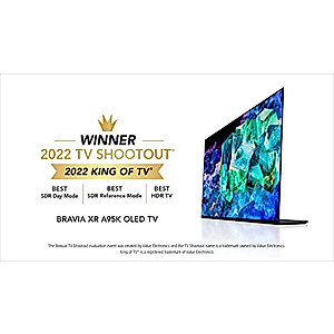 Sony 65 Inch 4K Ultra HD TV A95K Series: BRAVIA XR QD-OLED Smart Google TV with Dolby Vision HDR, Bluetooth, Wi-Fi, USB, Ethernet, HDMI and Exclusive Features for Playstation 5 XR65A95K- 2022 Model