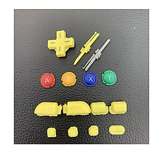 15 PCS Replacement L R ZR ZL Buttons ABXY Buttons Home Button Start Button Power Select Button D Pad Set for New 3DS XL New 3DS LL Console Yellow