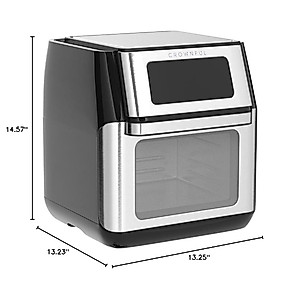 CROWNFUL Smart Air Fryer, 10.6 Quart Large WiFi Convection Toaster Oven Combo with Rotisserie & Dehydrator, Works with Alexa & Google Assistant, Accessories and Online Cookbook Included