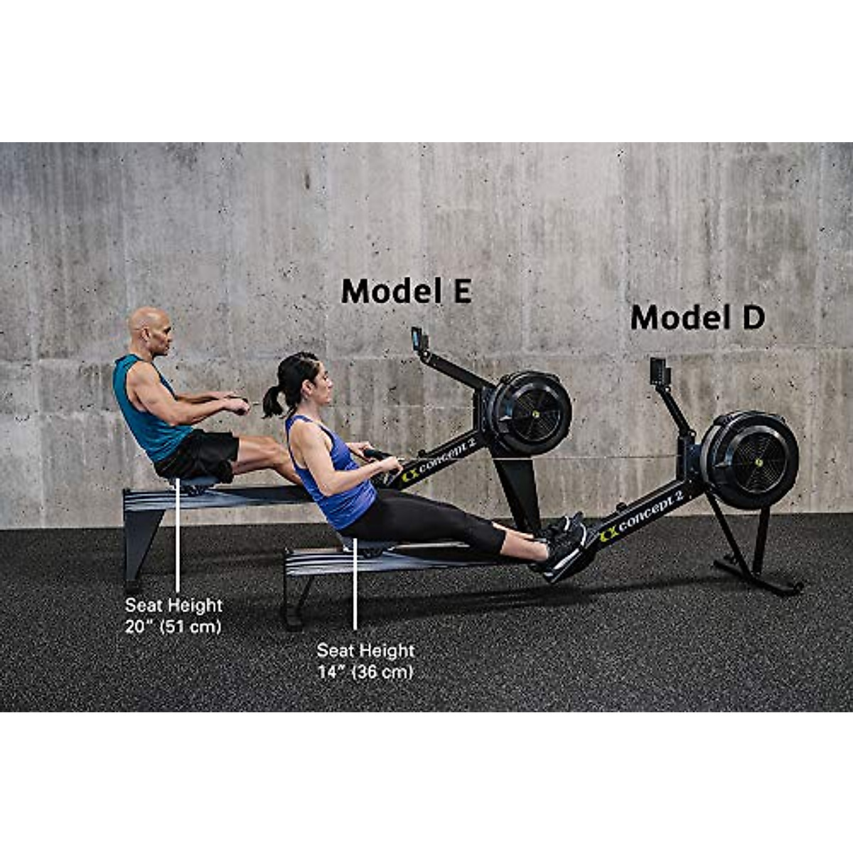 Concept2 RowErg Indoor Rowing Machine with Tall Legs - PM5 Monitor, Device Holder, Adjustable Air Resistance, Easy Storage