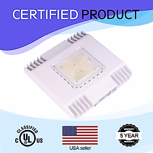 4 Pack HOLDWILL LED Canopy Lights 150w 21000lm 5700K 750W HID/MH Equivalent,Die Cast Aluminum Waterproof IP65 Daylight White Canopy for Outdoor Gas Station Warehouse Store Workshop Lighting