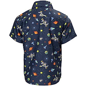 Disney Pixar Toy Story Buzz Lightyear Little Boys Button Down Dress Shirt 7-8