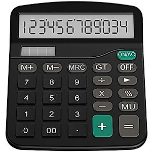 Helect Calculator, Standard Function Desktop Calculator, Black
