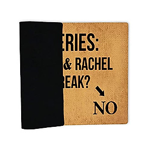 Funny Doormat were Ross and Rachel On A Break Non-Slip Outdoor/Indoor Rubber Door Mats for Front Door/Garden/Kitchen/Bedroom 23.6" x 15.7"