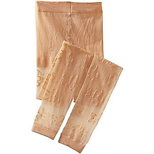Jefferies Socks Big Girls' Daisy Footless Tight, Nude, 6-8 Years