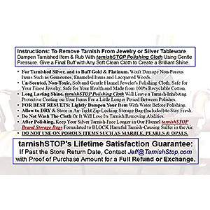 15.00 Savings, TarnishSTOP, USA Made, Bundle (3) Anti-Tarnish Prevention Cloth Storage Bags (Small, Medium and Large) + (1) Gigantic Silver Polishing Cloth For Silverplate & Sterling Silver, Blue