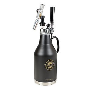HomeCraft Beer Growler, 2-liter, Black