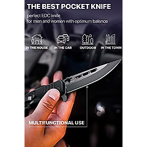 Grand Way Personalized Gift for Men - Customized Pocket Knife Engraved Gifts Dad Husband Custom Knives Idea Birthday Christmas Valentine's Day Anniversary Stocking Stuffers 6681 PS