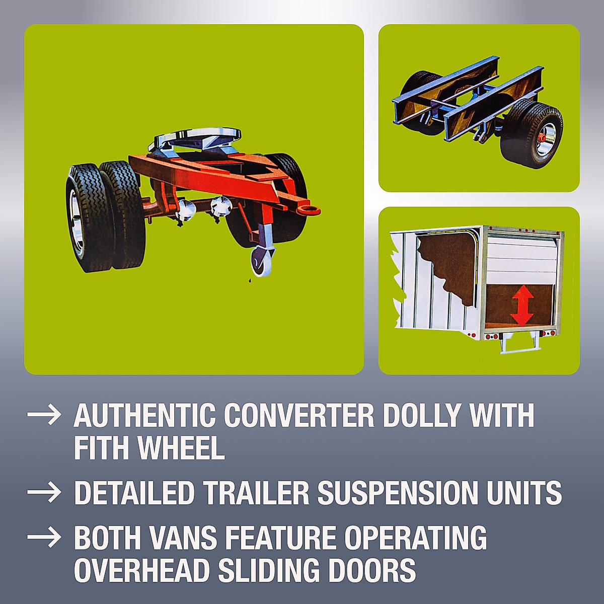 AMT "Double Header" Tandem Van Trailers - 1/25 Scale Model Trailer Kit