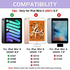 iPad Mini 6 Case with Keyboard, Keyboard iPad Mini 6th Generation 2021 8.3-inch 6th Generation, 360° Rotatable Touchpad Keyboard Case,Thin & Protective for iPad Mini (6th Generation 2021) Tablet