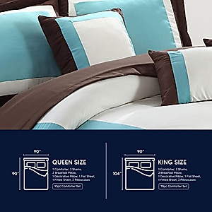 Chic Home 10-Piece Bed in a Bag Comforter Set, Brushed Microfiber,Shams, Decorative Pillows and Sheet Set Included, Queen, Black