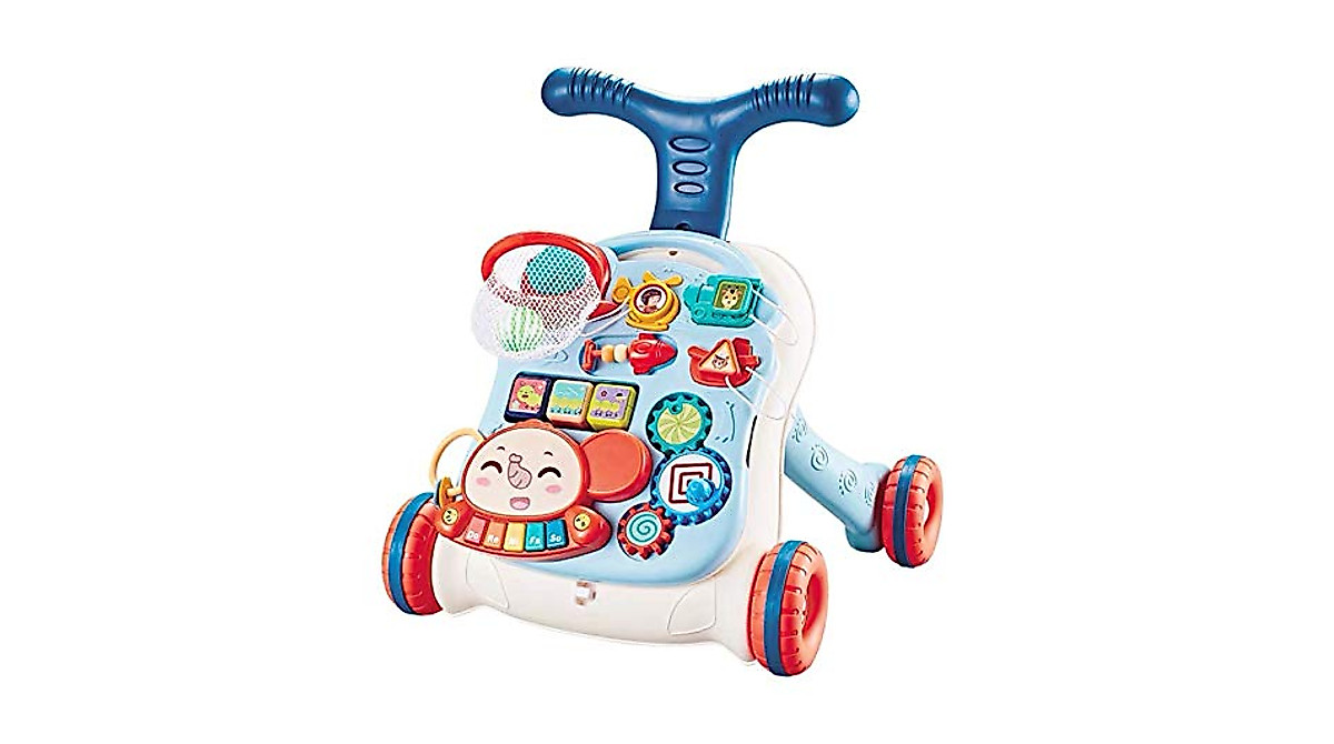 Baby Learning Walker Sit-to-Stand Baby Walker with Wheels Entertainment ...