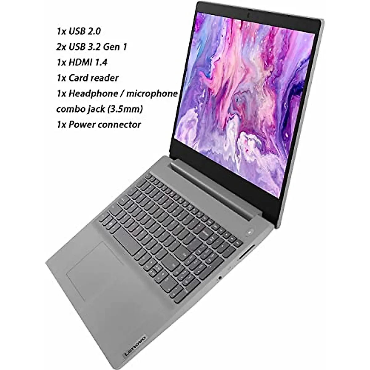 Lenovo 2022 ideapad 3 Laptop, 15.6 inch FHD Display, 11th Gen Intel Core i3 1115G4 Processor, 12GB RAM, 256GB PCIe SSD, HDMI, WiFi, Bluetooth, Webcam, Card Reader, Windows 11 Bundle with JAWFOAL