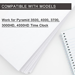 BOEDCN 2 Pack Replacement for Pyramid 3500 Replacement Ribbon Used with Pyramid 3500, 3700, 4000, 4000HD Time Clocks, 11.5ft, Individually Sealed, Pre-Installed Ribbon Shield, 11.5ft (Black)