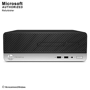 HP ProDesk 400 G4 SFF High Performance Business Desktop Computer, Intel Core i3-6100 3.7GHz, 16G DDR4, 512G SSD, WiFi, BT, 4K Support, DP, VGA, Windows 10 Pro 64 English/Spanish/French(Renewed)