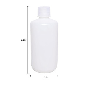 EISCO Reagent Bottle, 1000mL - Narrow Mouth with Screw Cap - HDPE