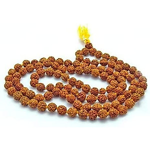 IS4A Nepali Rudraksha Mala with Certificate for Wearing and Japa Mala (5 Mukhi Mala, 108 Beads Mala).