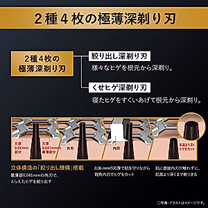 Panasonic ES-LS9CX-K LAMDASH PRO Linear Motor 6-Blade Fully Automatic Cleaning Charger with USB Charging case Craft Black Mens Shaver 100-240V Japan Import 2023 Model