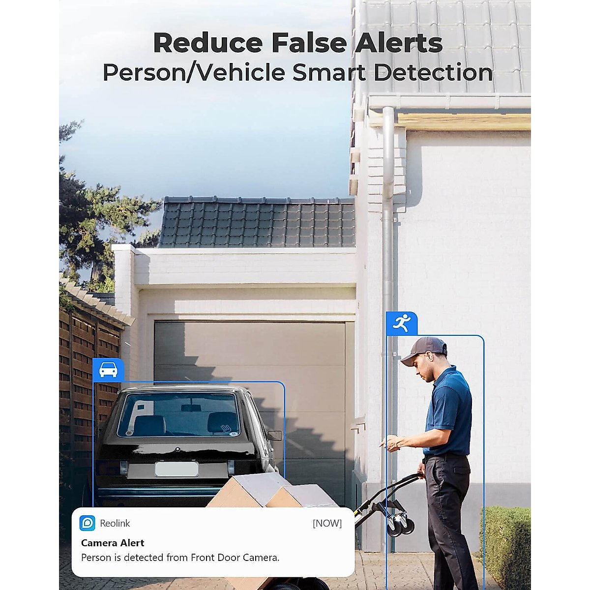 REOLINK Cellular Security Camera Wireless Outdoor, 4G LTE No WiFi Needed, 2K HD with Person/Vehicle Smart Detection & Playback, Rechargeable Battery Powered, Time Lapse, Two-Way Talk, Go Plus
