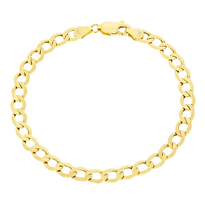 Nuragold 14k Yellow Gold 5.5mm Cuban Curb Link Chain Bracelet, Mens Womens Jewelry 7" 7.5" 8" 8.5" 9"