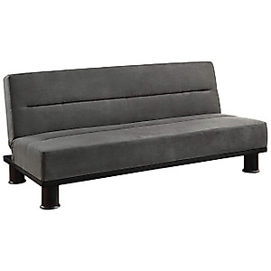 Lexicon Stellar Futon Sofa Sleeper, Gray