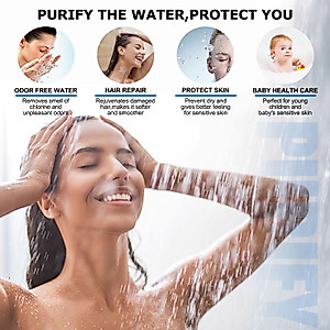 High Pressure Shower Head with Filters - 9 Spray Mode Shower Head with Filters, Shower Head Filter for Hard Water, Adjustable Bathroom Handheld Shower Head with Long Hose, Remove Chlorine
