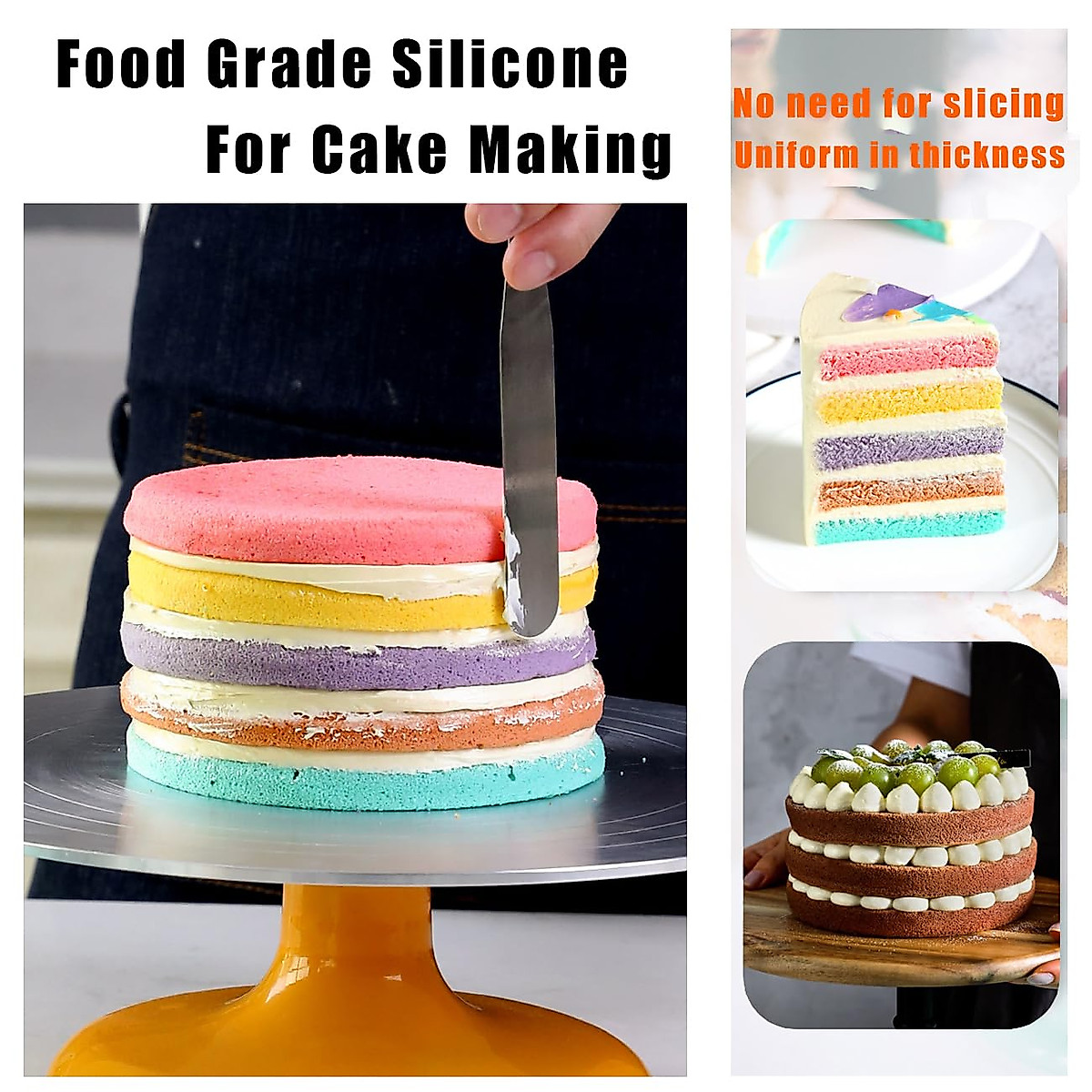 2pcs 7 Inch Resin Tray Molds, Round Rolling Tray Molds, Big Flat Round Coaster Resin Epoxy Silicone Board Molds for DIY Crafts