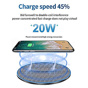 2022 Wireless Charger, Qi 20W Max Fast Charging Pad Compatible with Samsung Galaxy S22/S22 Ultra/S21/S20 fe,Google Pixel,LG,iPhone 13/12(No AC Adapter