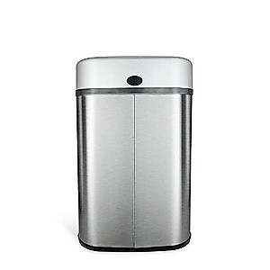 Automatic Touchless Kitchen Trash Can with Lid, Motion Sensor Trash Can for Kitchen, Bathroom, Living Room and Office, 21.1 Gallon/ 80 Liter, Stainless Steel…
