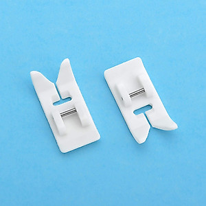 VANICE 2 Pcs Roller Sewing Machine Presser Foot Plus Non-Stick Zigzag Teflon Sewing Machine Presser Foot, Fit for Singer, Brother, Babylock, Low Shank Simplicity Sewing Machine